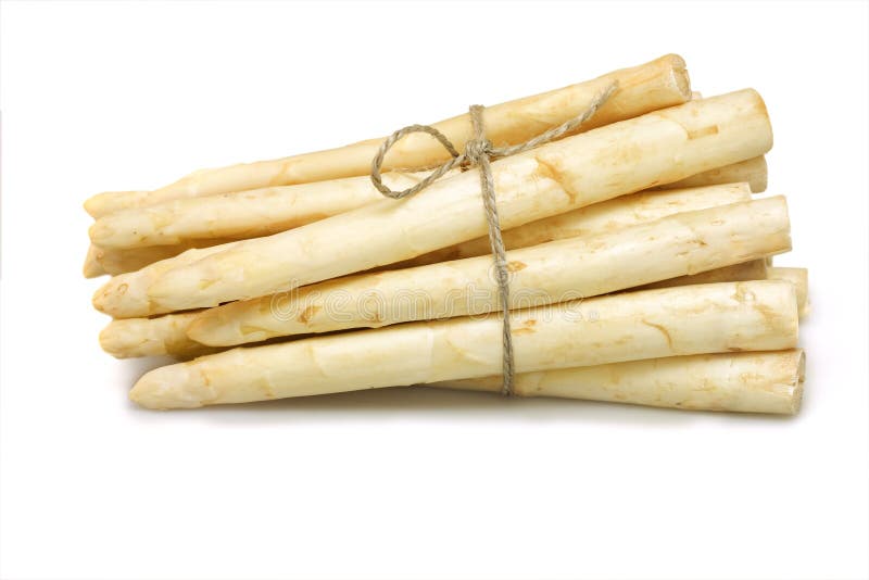 Asperge Die Op Wit Wordt Gebundeld Stock Foto - Image of horizontaal ...