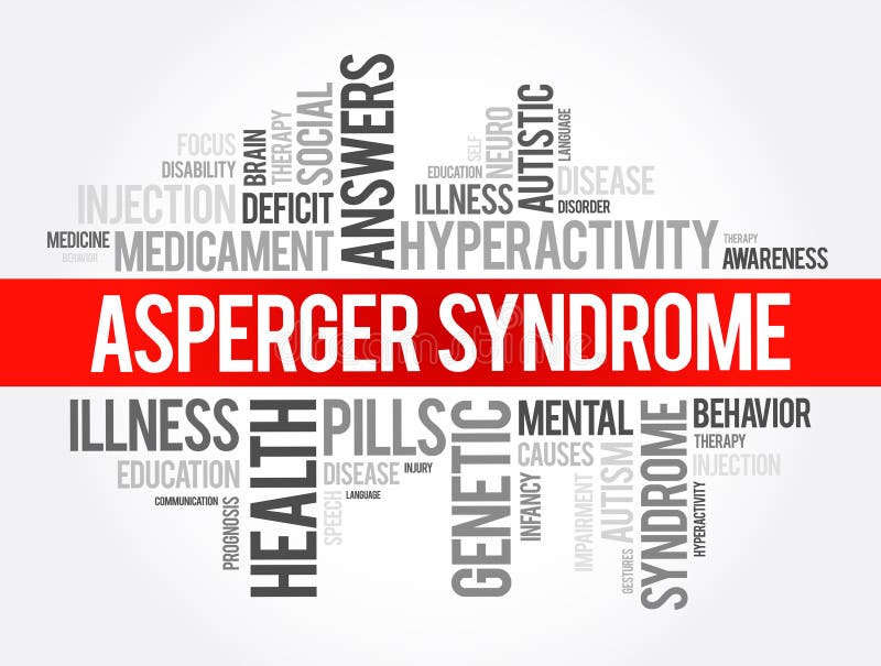 Asperger Syndrome Word Cloud Collage, Health Concept Background Stock ...