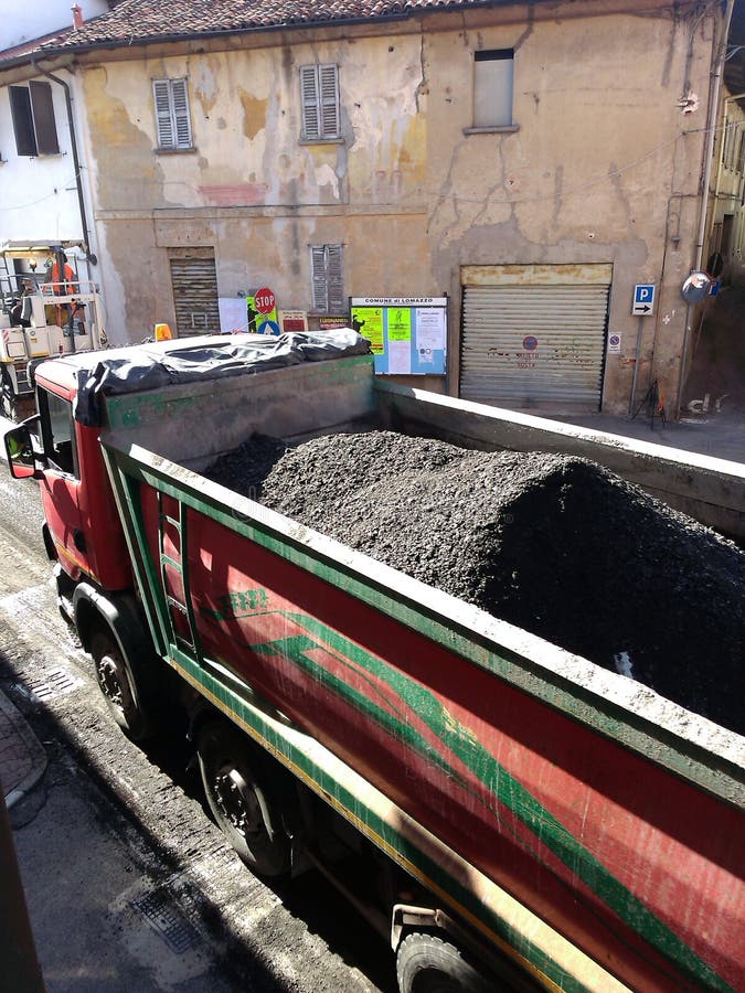 Asphalt Application on the Road Editorial Stock Image - Image of ...