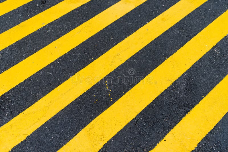 Yellow Diagonal Stripes Road