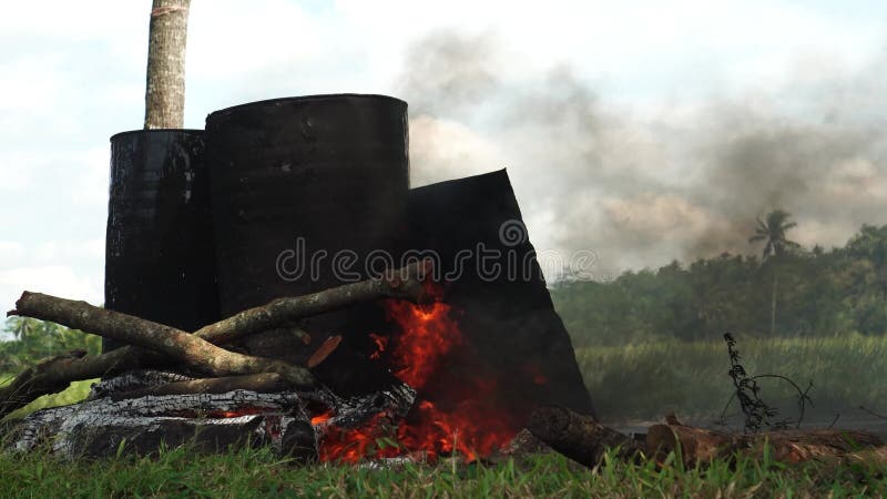 Asphalt Boiling on the Side of the Road Stock Footage - Video of danger ...
