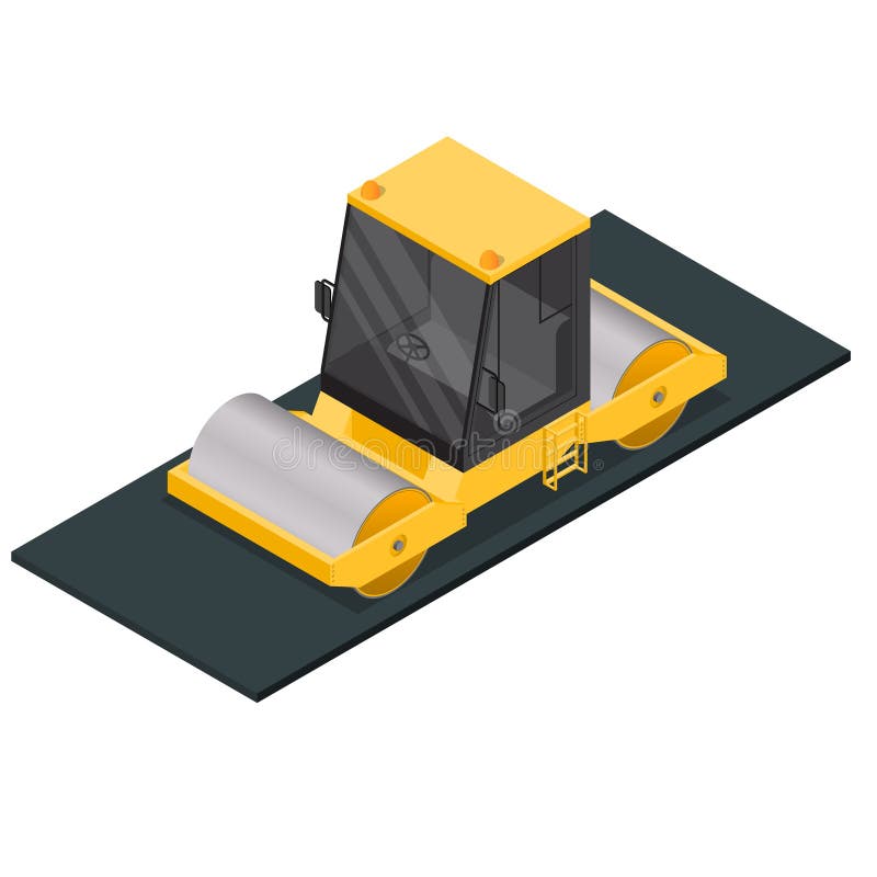 Steamroller Compactor Stock Illustrations – 769 Steamroller Compactor ...