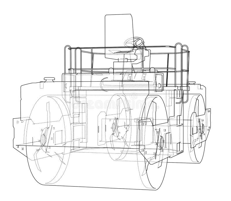 Steamroller Compactor Stock Illustrations – 769 Steamroller Compactor ...