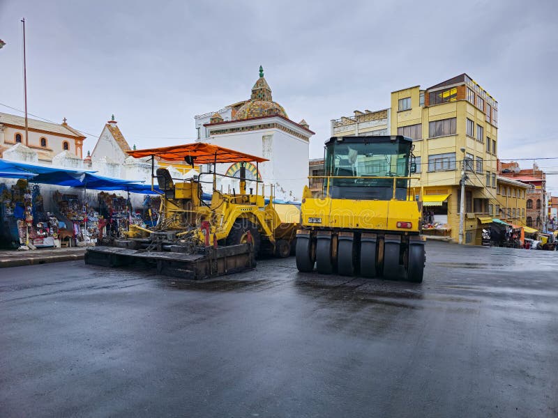 Asphalt Construction Machinery in the Process of Building Platforms ...