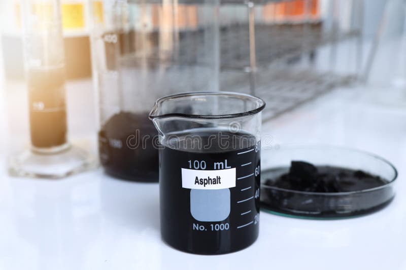 Asphalt in Container, Laboratory Quality Testing Concepts Stock Image ...
