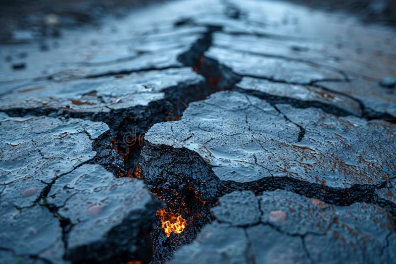 Asphalt Cracks and Road Surface Damage Resulting from Earthquake Impact ...