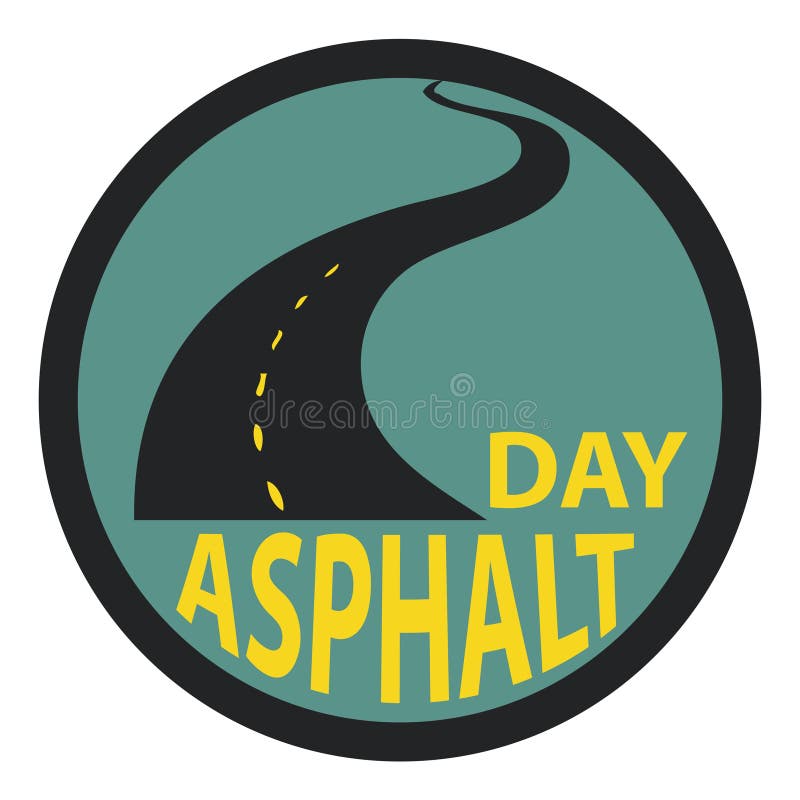 Asphalt Day label stock illustration. Illustration of technology ...