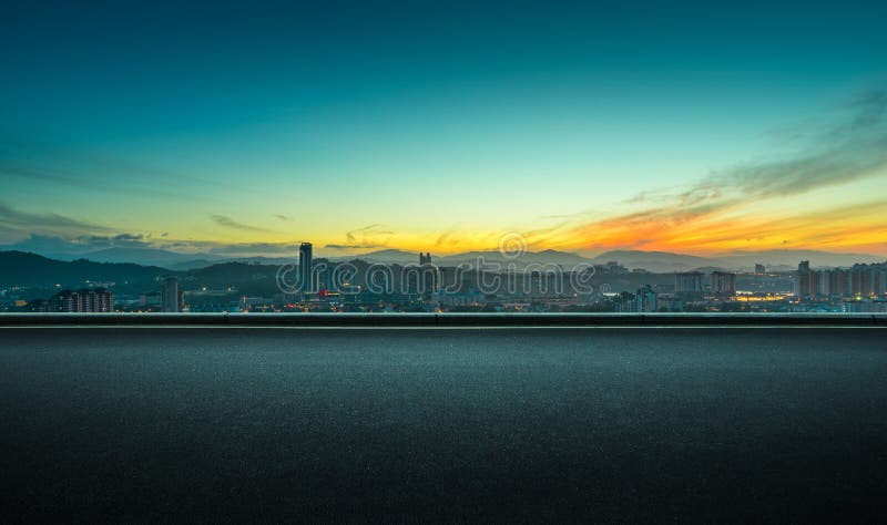 Asphalt Empty Road Side with Landscape . Stock Image - Image of freeway ...