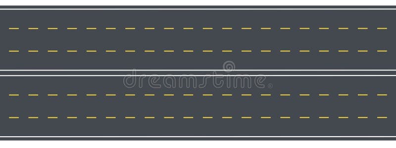 Asphalt High Way Road Top View Elements Set Isolated on White ...