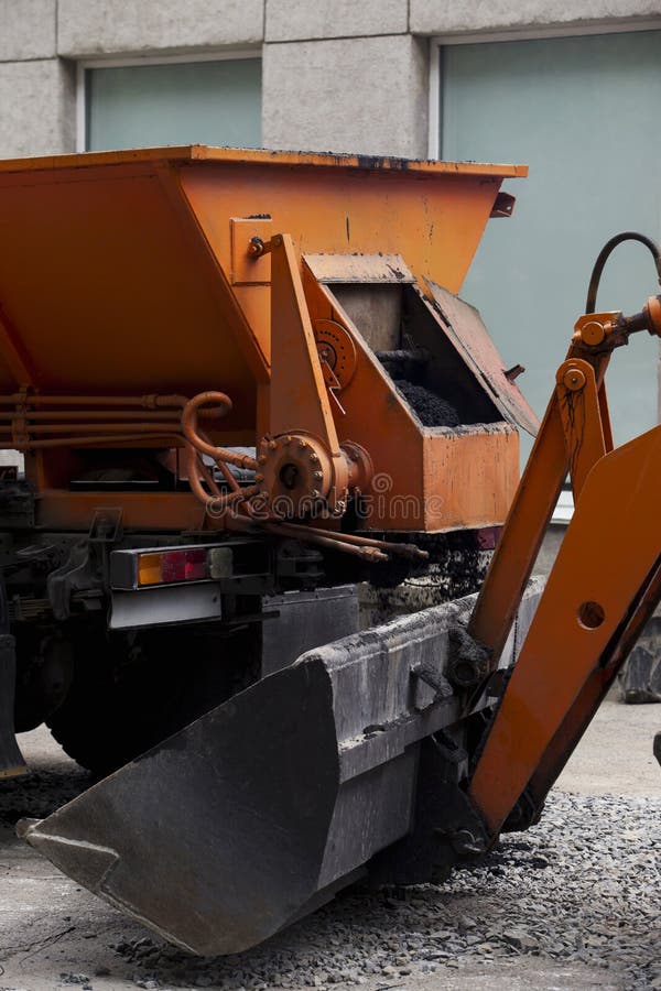 Ladle of an Excavator at a Construction Stock Photo - Image of scoop ...