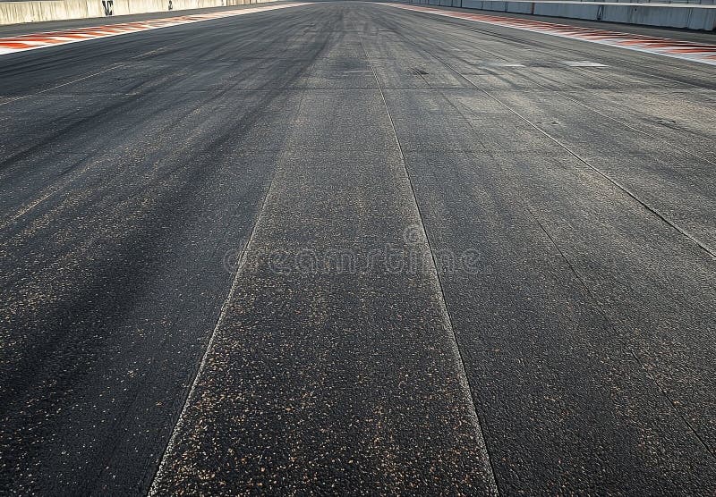 Asphalt Landscape Stretching Toward Infinity, Featuring Textures and ...