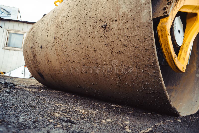 Asphalt laying machines stock image. Image of roller - 117147159