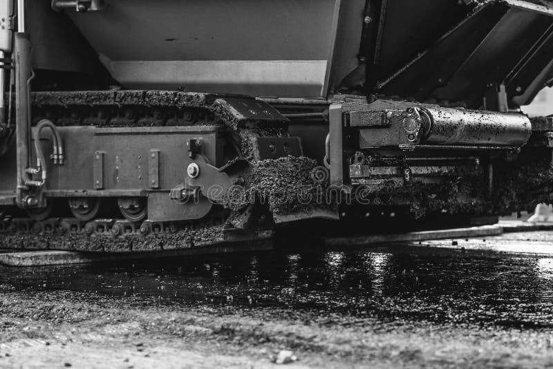 Asphalt laying machines stock image. Image of jobs, industrial - 124488835