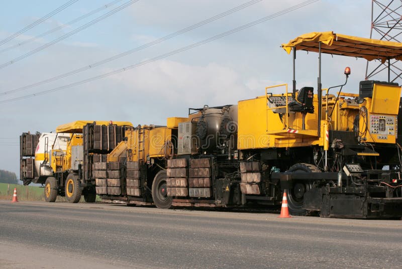 Asphalt machine stock photo. Image of transportation, track - 3491744