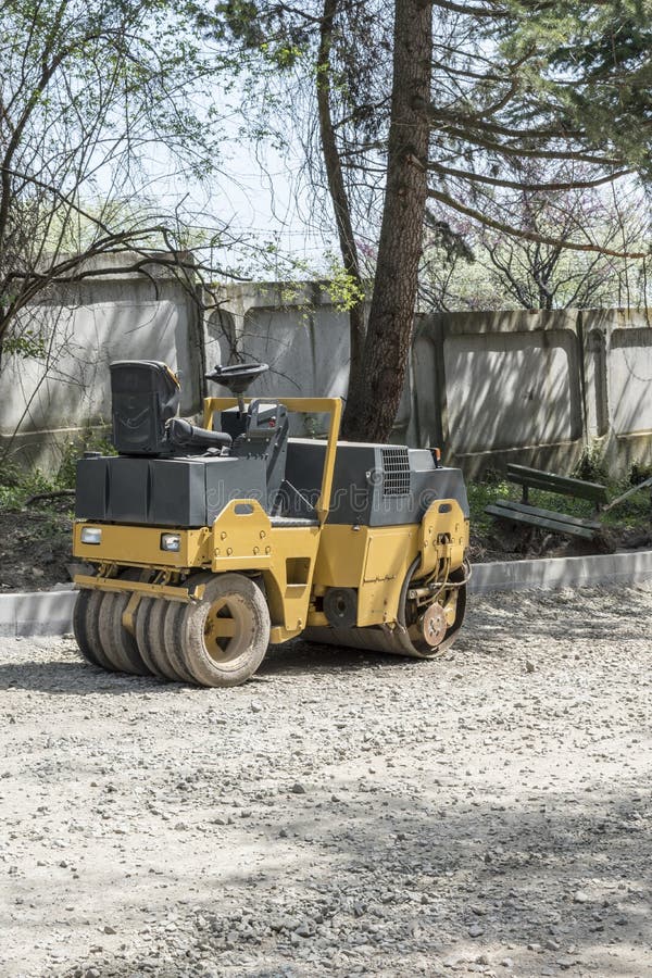 Asphalt Machine that is on the Road and is Ready To Work Stock Image ...