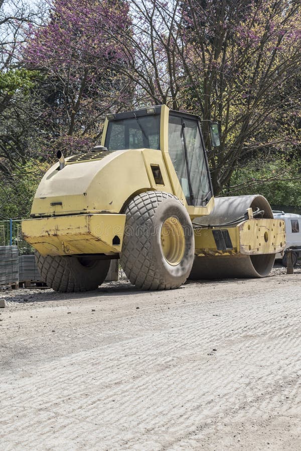 Asphalt Machine that is on the Road and is Ready To Work Stock Image ...