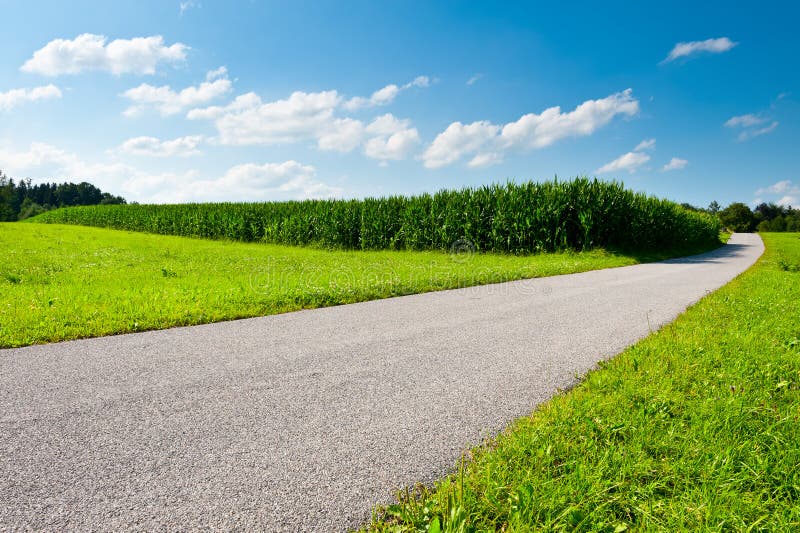 Asphalt Path stock image. Image of prosperity, field - 53822279