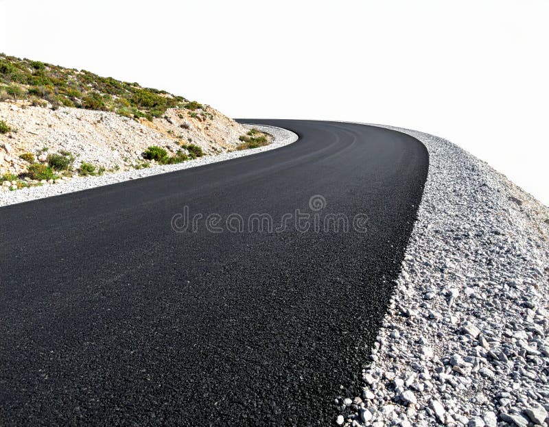 Asphalt Path at an Angle with Still Life Composition Stock Illustration ...