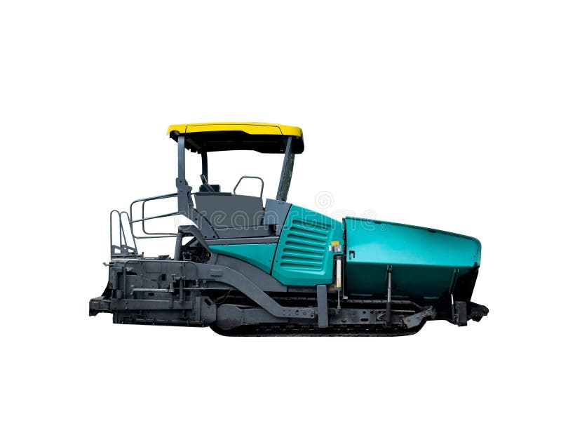 Paver Machine on a New Asphalt Road Surface. Laying of a New Asphalt ...