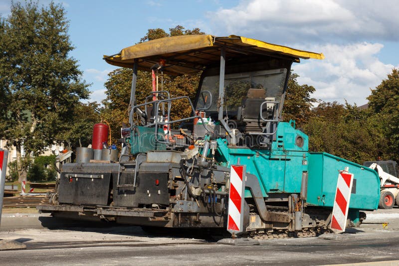 Asphalt paving machine stock image. Image of equipment - 40243717