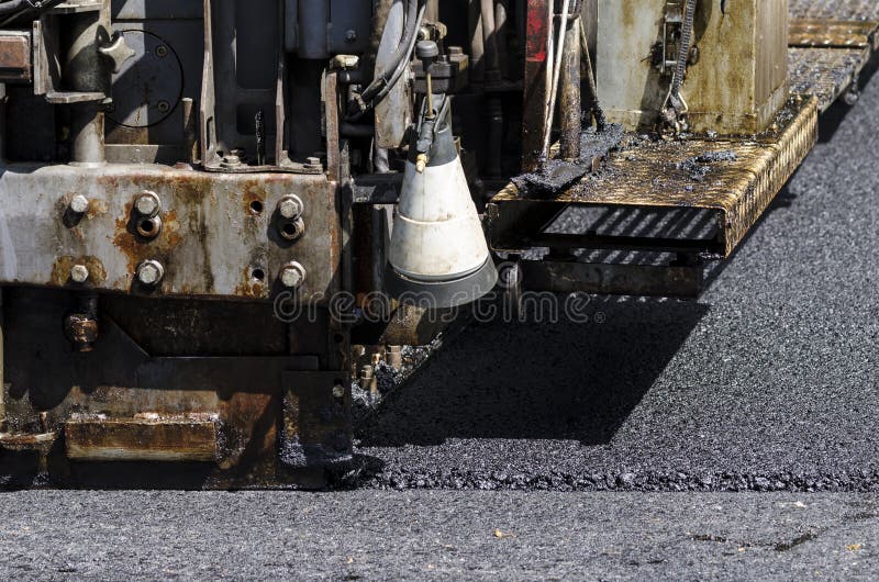 Paving machine stock image. Image of machine, paving - 16368615