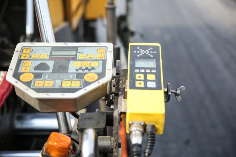 Asphalt Paver Control Panel Stock Image - Image of paving, building ...