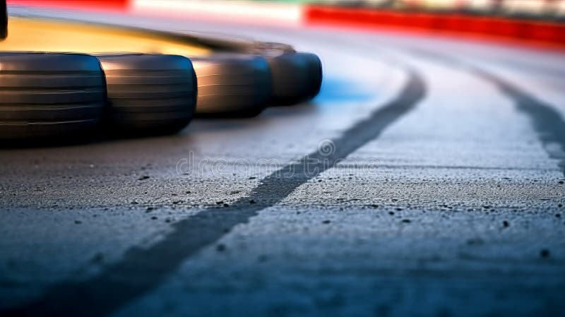 Asphalt of the Race Track with a Race Car at the Start. Generative AI ...