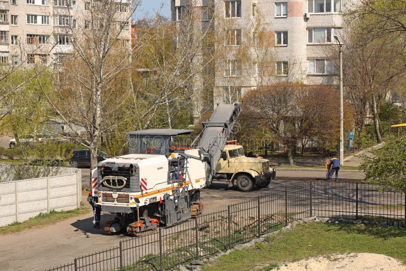 Asphalt Removal Using Heavy Machinery. Construction and Repair of the ...