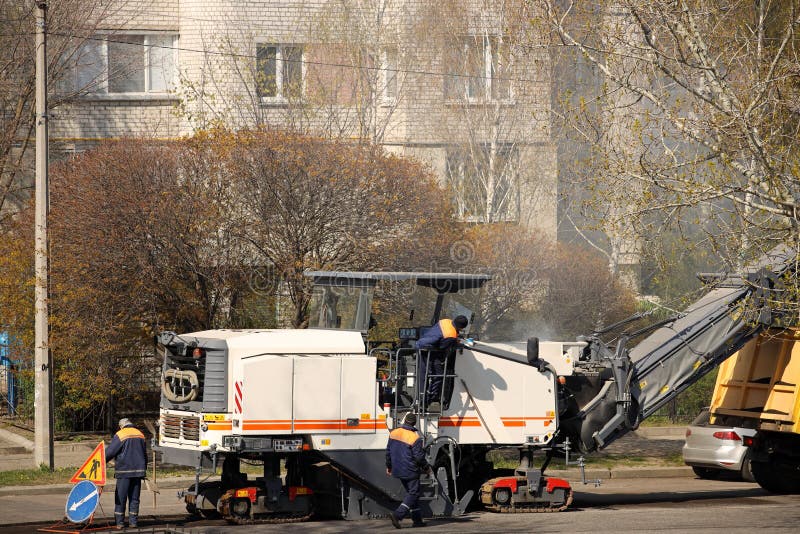 Asphalt Removal Using Heavy Machinery. Construction and Repair of the ...