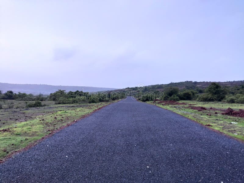 Asphalt road stock image. Image of highway, coal, cloud - 255067305