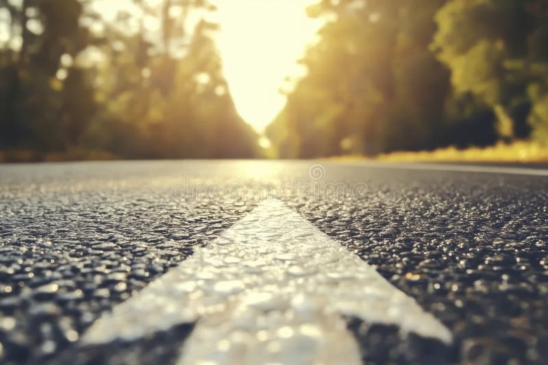 An Asphalt Road with an Arrow Painted on it Symbolizes Growth ...