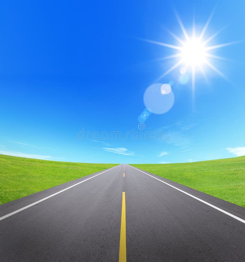Sunny road stock image. Image of countryside, asphalt - 16471337