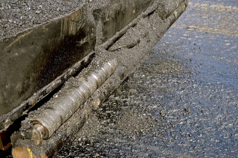 Asphalt road construction stock photo. Image of heavy - 86166856