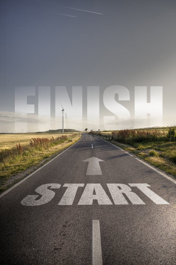 Concept for a New Beginning with a Sign Start Stock Image - Image of ...