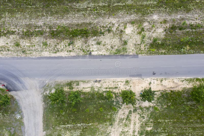 Asphalt Road, View from Above Stock Image - Image of drive, asphalt ...