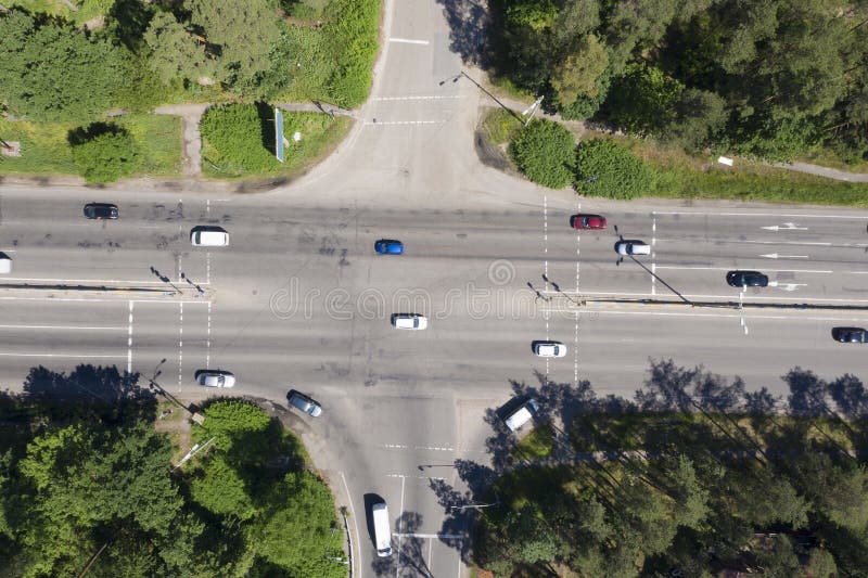 Asphalt Road, View from Above Stock Image - Image of drive, pavement ...
