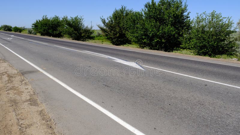 Asphalt Road in the Countryside of Russia Stock Image - Image of ...