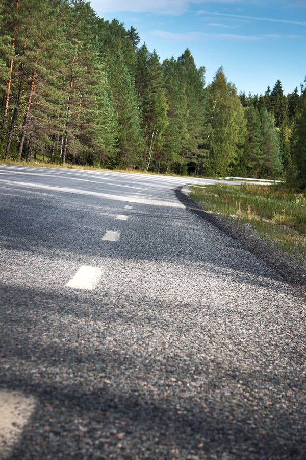 Asphalt Road and Dividing Lines Stock Photo - Image of closeup, road ...