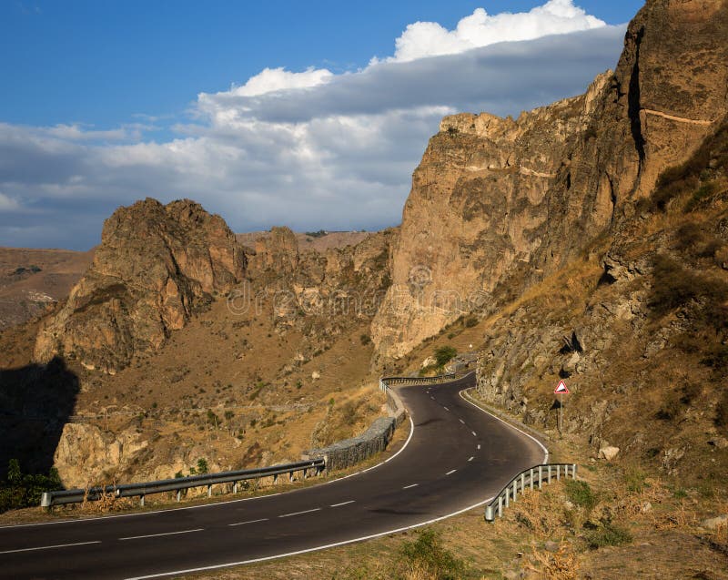Road High in the Mountains of Georgia Stock Photo - Image of caucasian ...