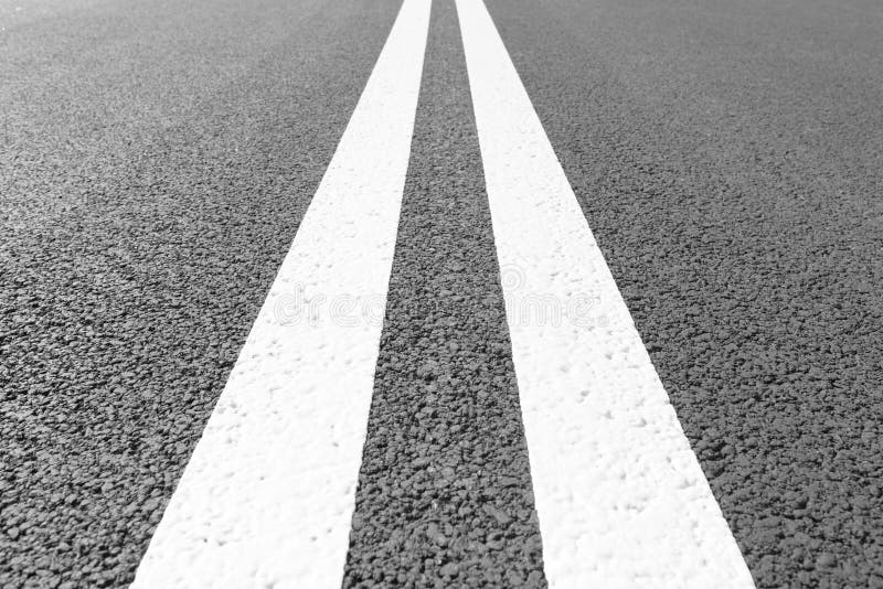 Asphalt Road with Marking Lines White Stripes Stock Image - Image of ...