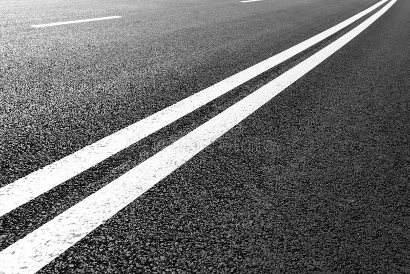 Asphalt Road with Marking Lines White Stripes Stock Image - Image of ...