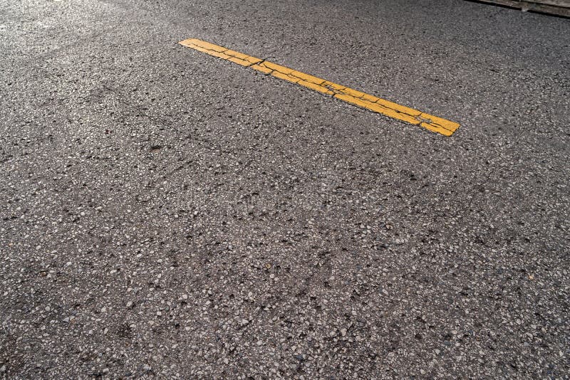 Asphalt Road with Marking Lines Yellow Stock Photo - Image of stripe ...
