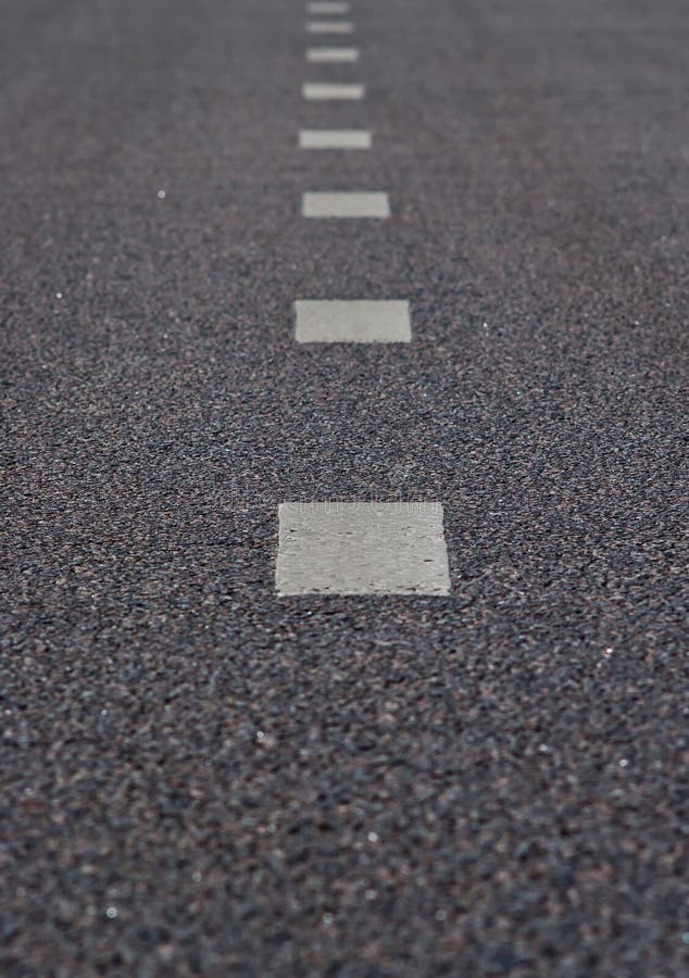 Asphalt Road with a Marking Strips Stock Image - Image of meadow ...