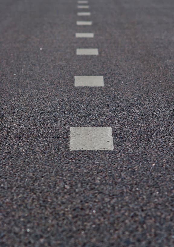 Asphalt Road with a Marking Strips Stock Image - Image of meadow ...