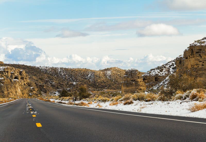 Asphalt Road between Mountains, Nevada Stock Image - Image of southern ...
