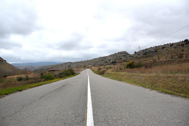 Asphalt Road with Continuous White Line. Stock Image - Image of freeway ...