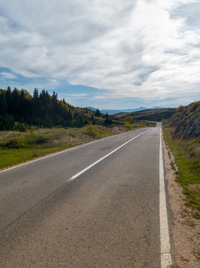 Asphalt Road Over the Mountain Stock Photo - Image of foliage, autumn ...