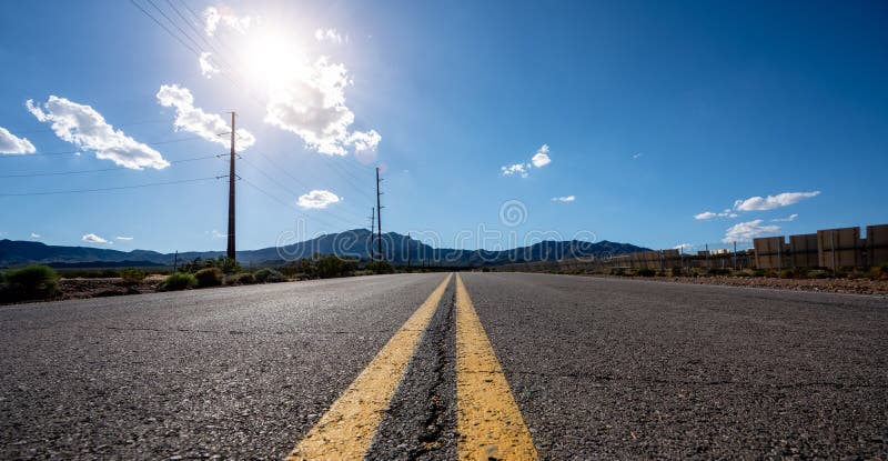 Asphalt Road Panorama in Countryside on Sunny Summer Day Stock Image ...