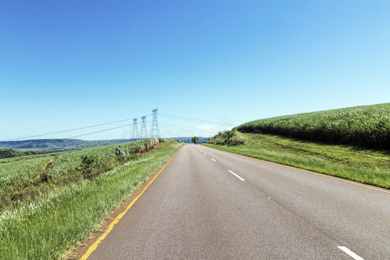 Asphalt Road through Rural Landscape Stock Photo - Image of countryside ...