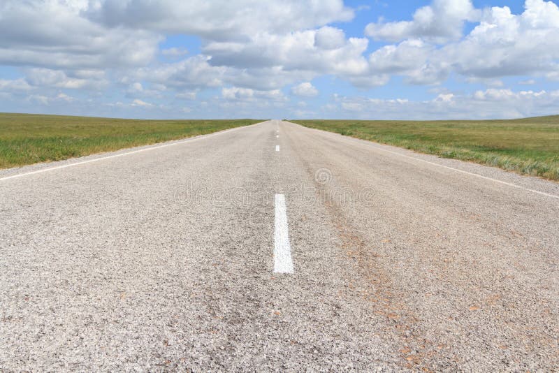 Asphalt Road Straight Going Beyond the Horizon Stock Photo - Image of ...